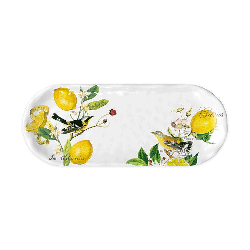 Michele Design Works Melamine Lemon Basil Accent Tray — KitchenKapers